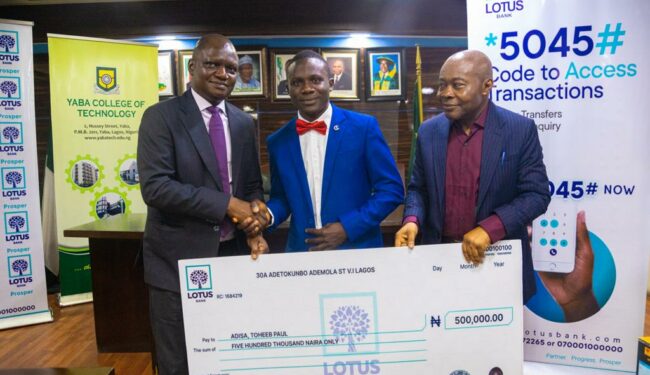 LOTUS Bank Supports Yabatech With Donations, Renovations, Cash Prizes ...